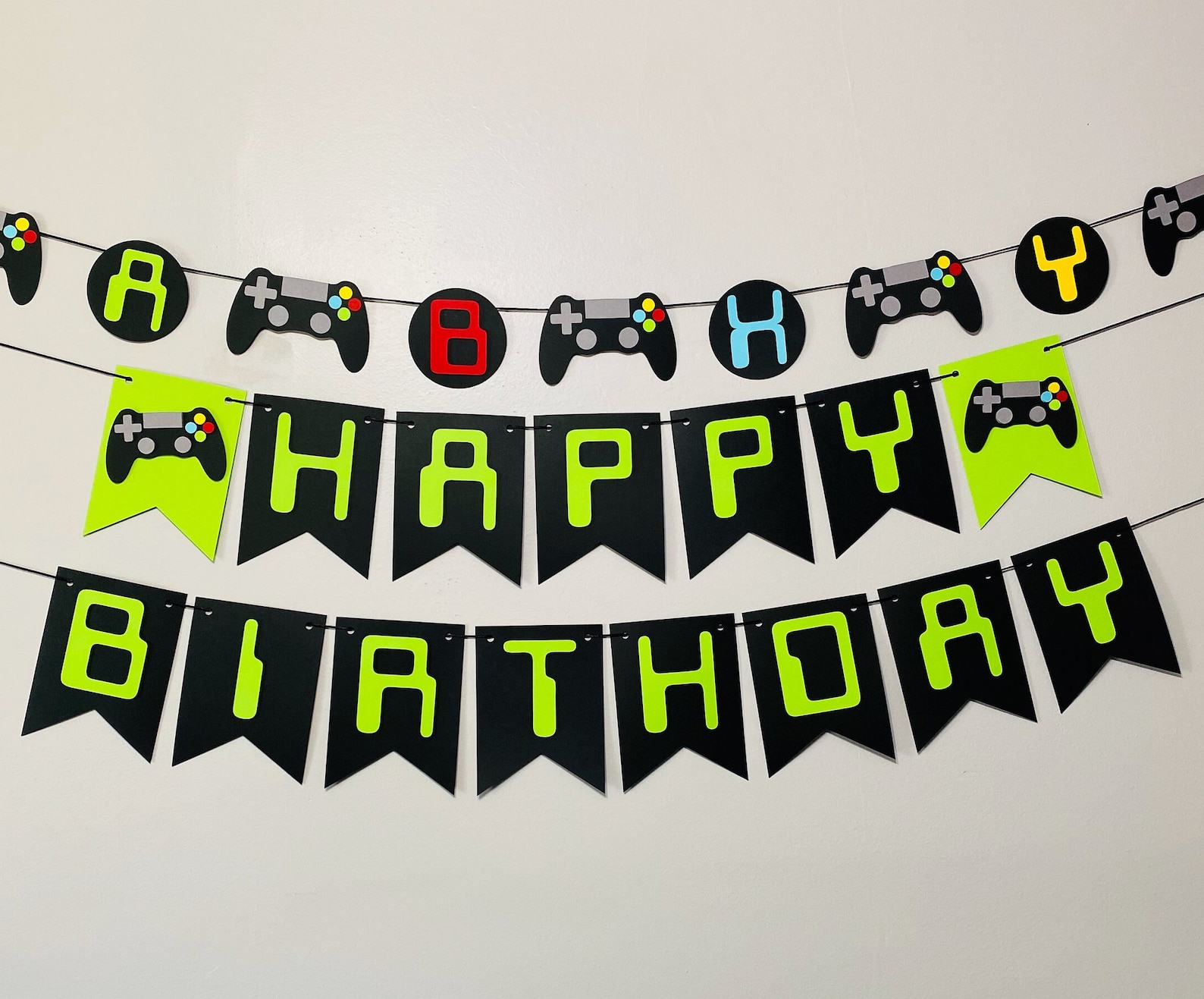 Gamer Happy Birthday Banner Video Game Banner Video Game - Etsy