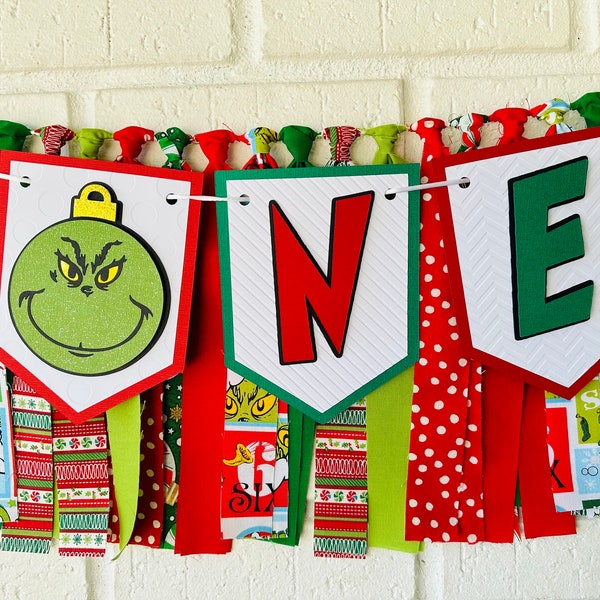 High Chair Grinch Banner - Etsy