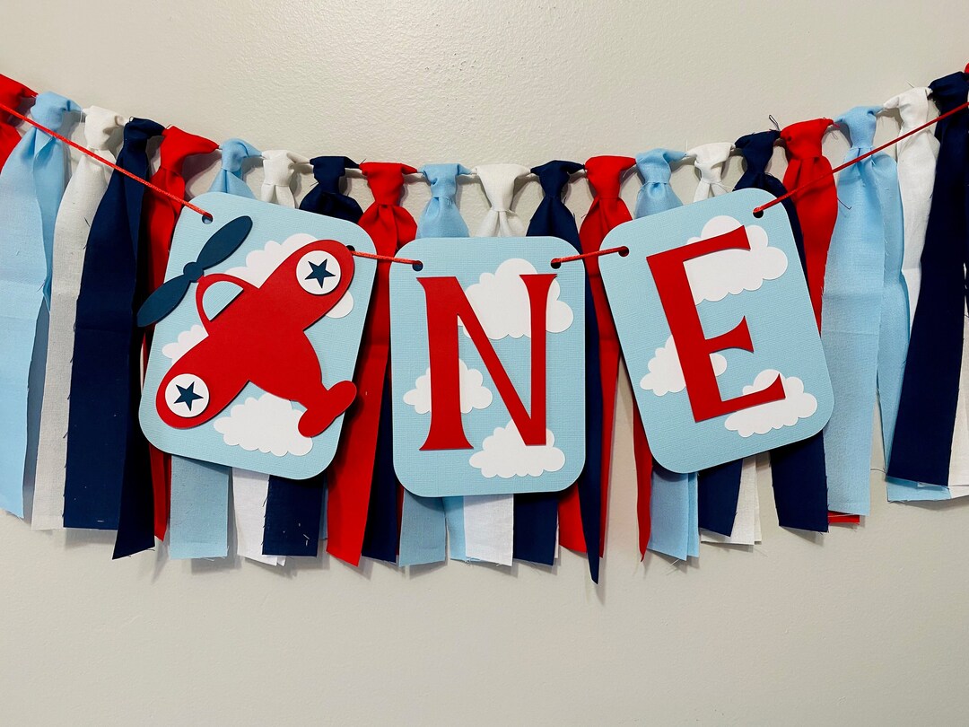Airplane Highchair Banner * Airplane One Banner * Airplane Party Decor ...