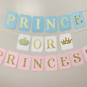 Prince or Princess Gender Reveal Banner - Etsy