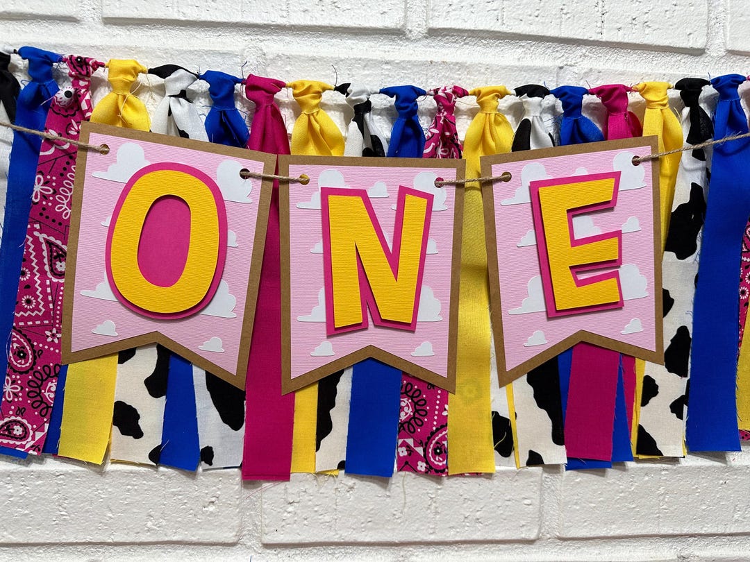 Pink Cowgirl High Chair Banner: "one" First Birthday, Country Decor - Etsy