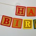 Alphabet Block Birthday Banner ABC Birthday Banner ABC Block Banner ...