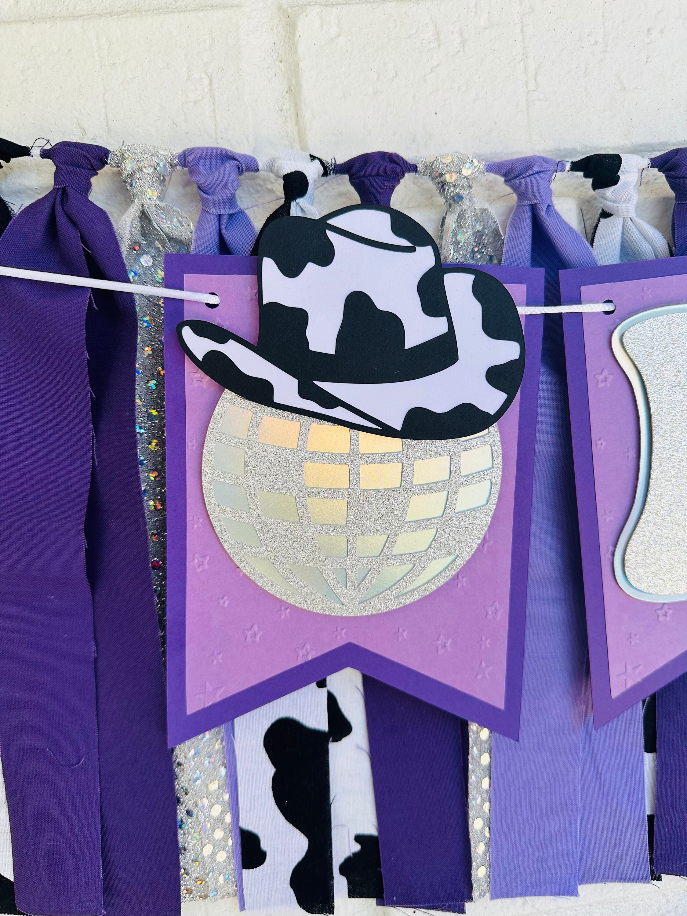 Disco Cowgirl High Chair Banner: First Rodeo Birthday Party Decor - Etsy