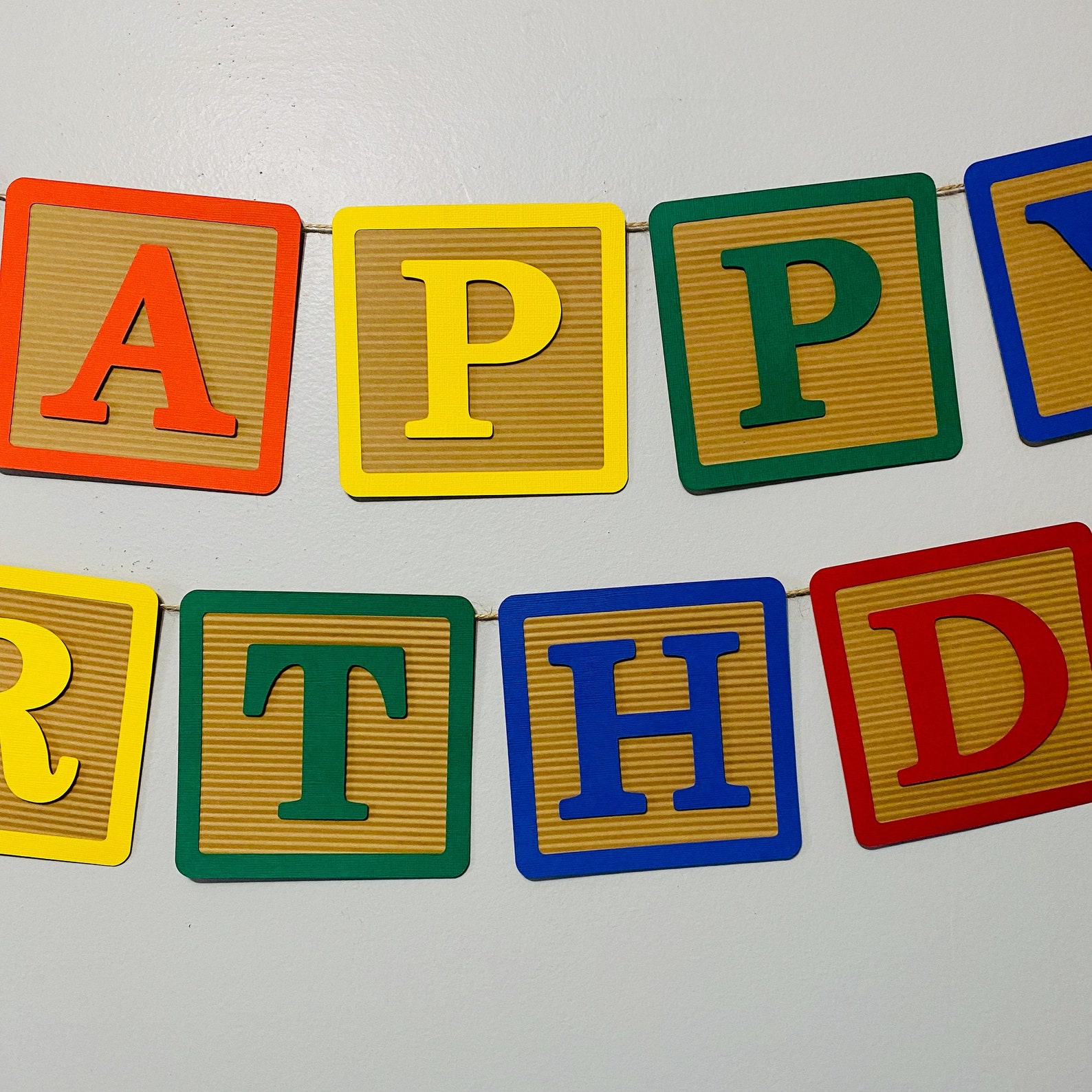 Alphabet Block Birthday Banner: ABC Building Block Party Decor - Etsy
