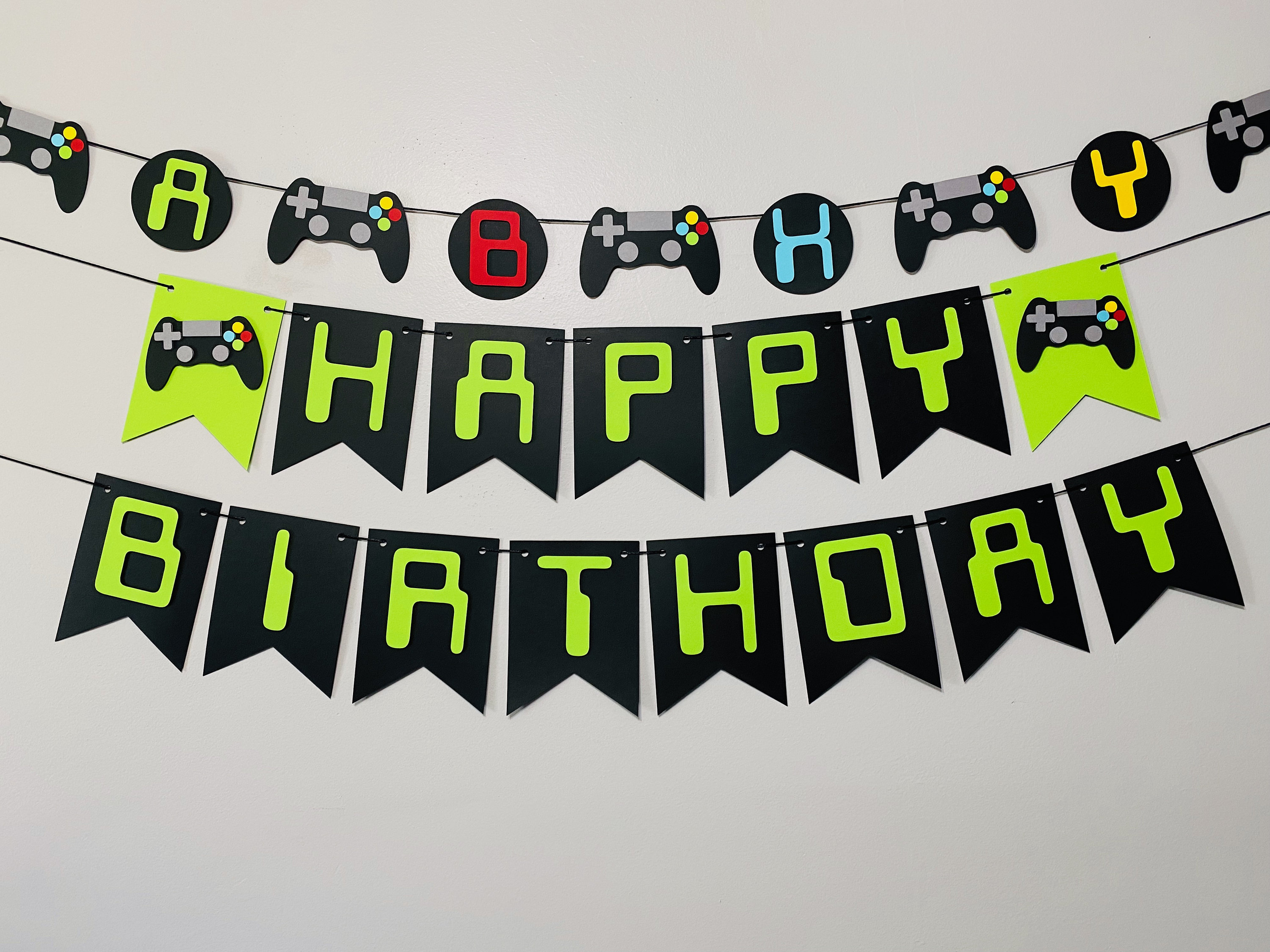 Gamer Happy Birthday Banner: Video Game Party Decorations - Etsy