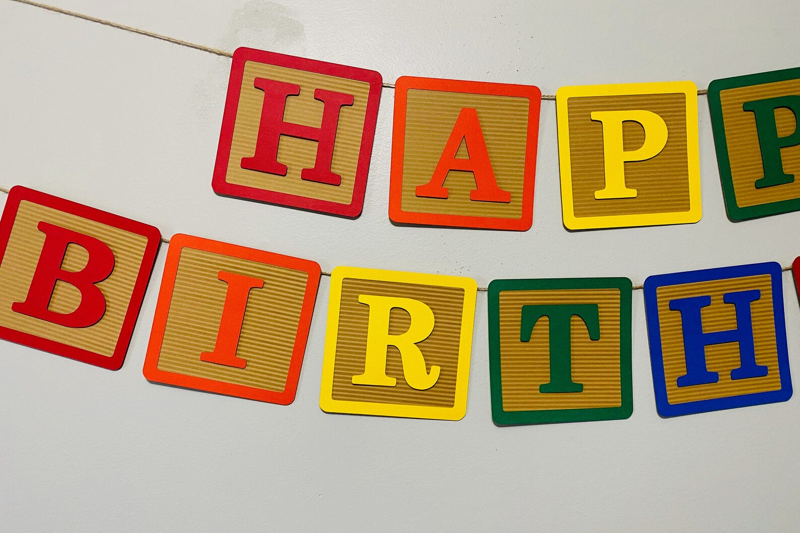 Alphabet Block Birthday Banner ABC Birthday Banner ABC - Etsy