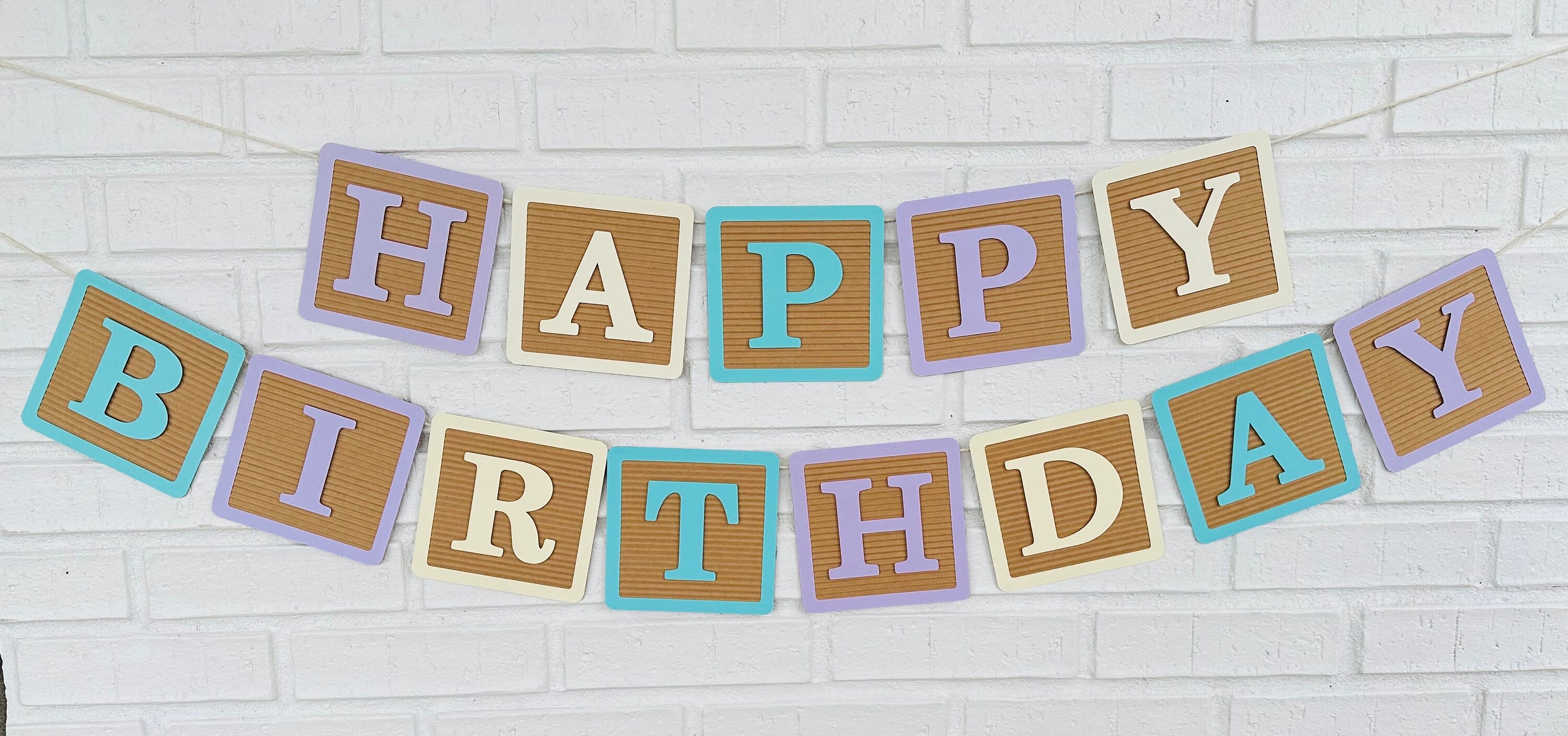Alphabet Block Birthday Banner: ABC Building Block Party Decor - Etsy