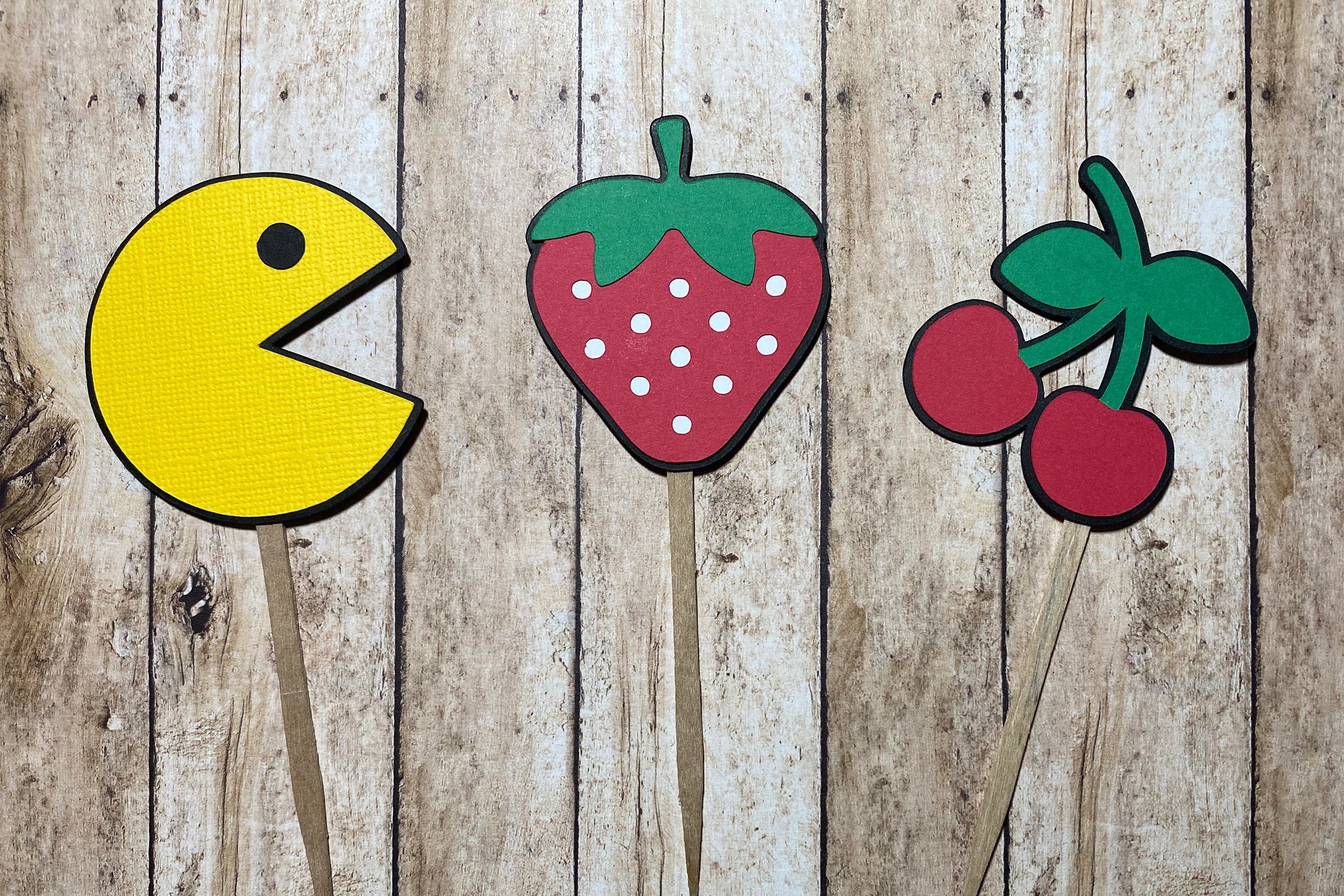 80's Arcade Cupcake Toppers: Retro Video Game Party Decor - Etsy