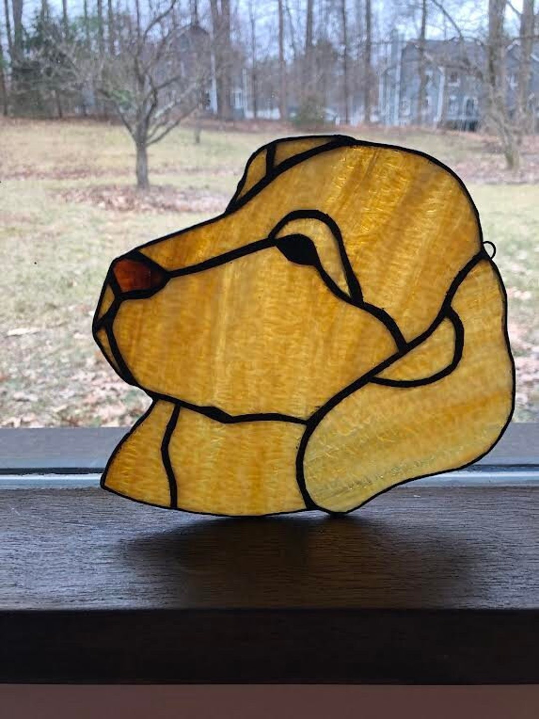 Glass Golden Retriever Portrait - Etsy