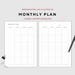 Monthly Planner, 2026 Calendar, Month on 2 Pages, Month at a Glance ...