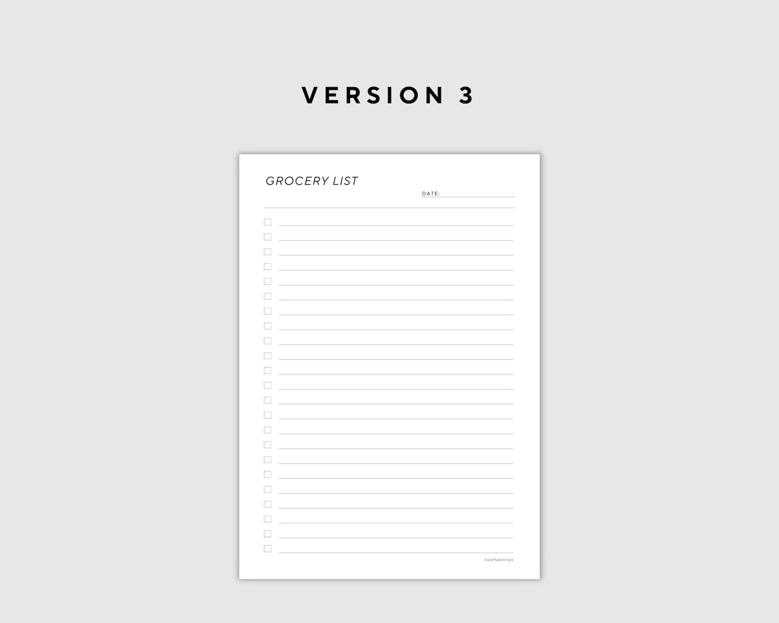 Simple Grocery List, Menu Plan, Food Planner, Shopping List, Health ...