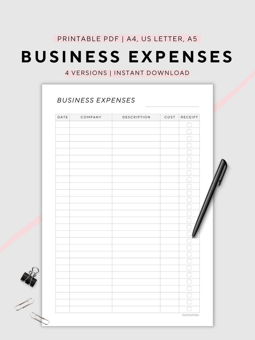 Business Expenses Tracker, Track Expenses, Small Business, Bookkeeping ...
