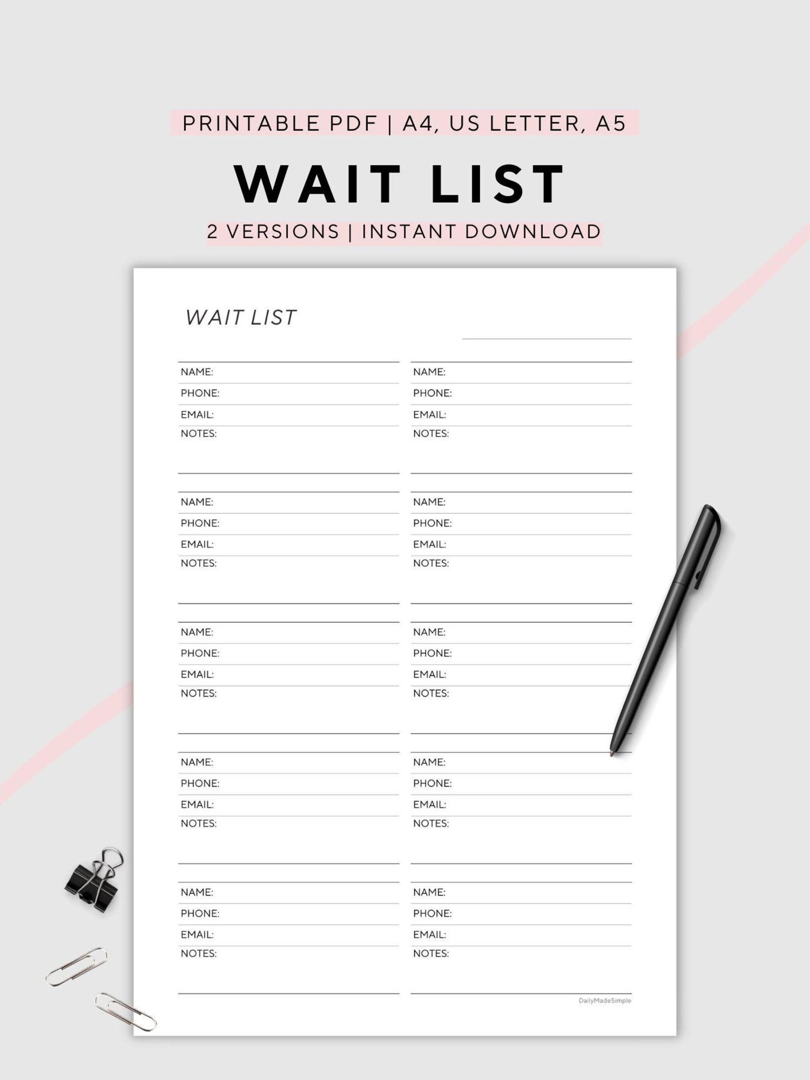 Wait List, Pre-order Tracker, Pre-order Management Tool, Pre-order List ...