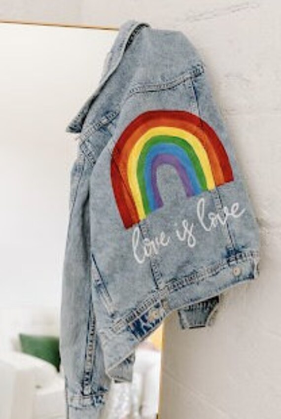 Love is Love Denim Jacket | Etsy