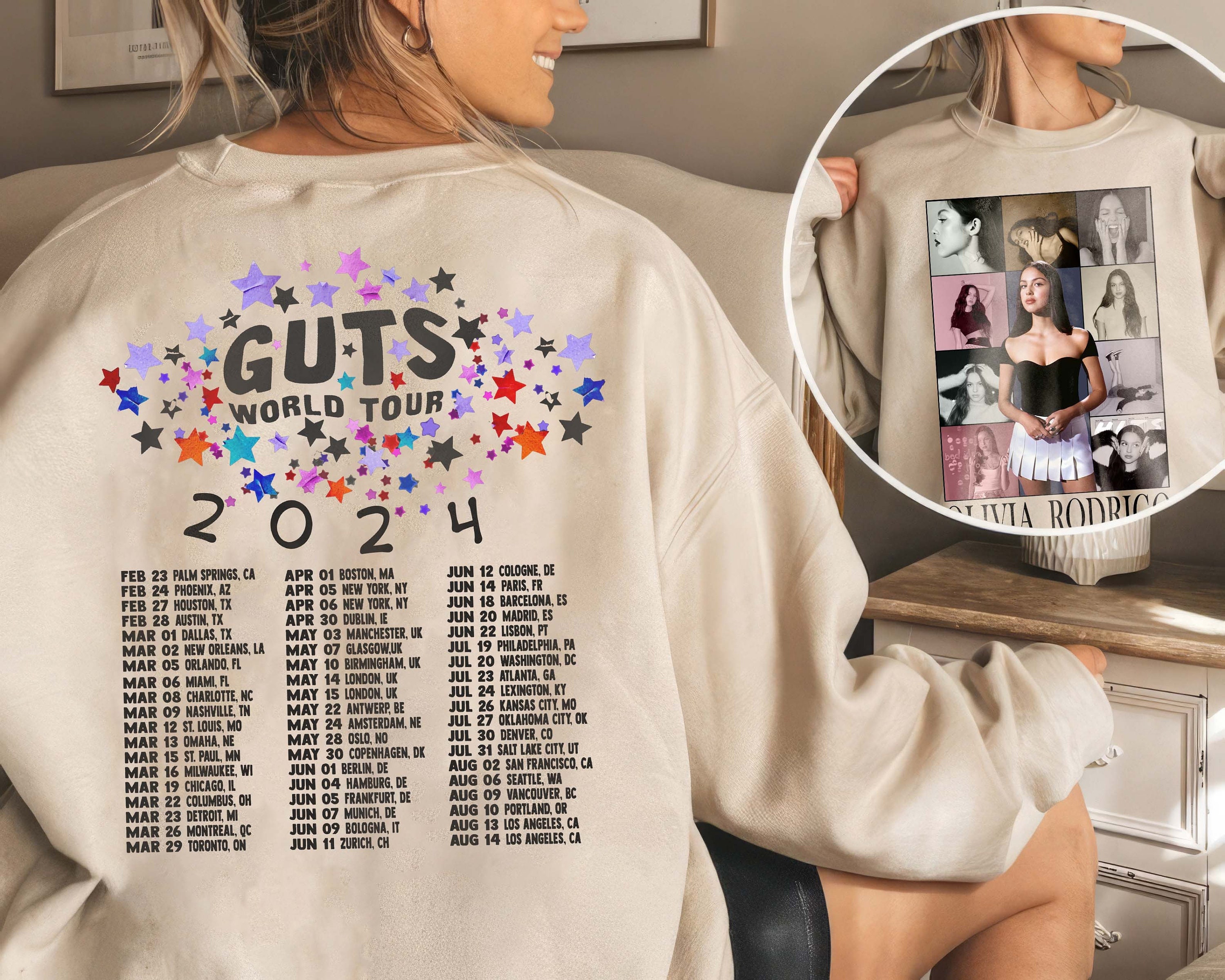 Olivia Guts Tour 2024 PNG, Olivia Rodrigo Guts Png, Olivia Track List ...