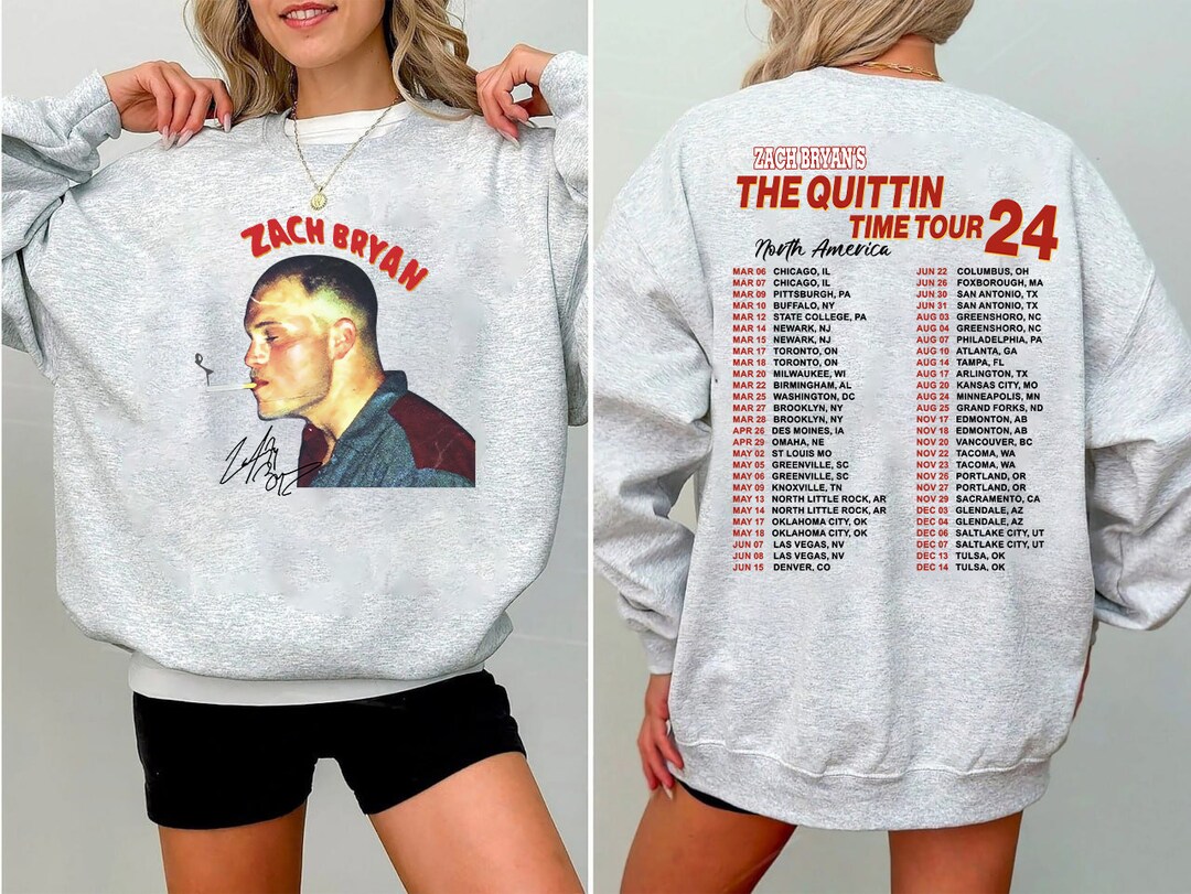 Vintage Zach Bryan the Quittin Time Tour 2024 Png, Zach Bryan the ...