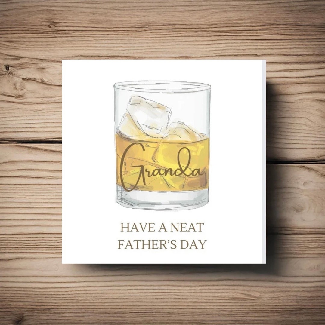 Father’s Day Card Whiskey • Whisky • Granda • Dad • Grandad • Daddy ...