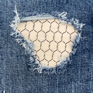 Ripped Designs Denim Patches - Eggs and Chicken Wire Peekaboo Iron on ...
