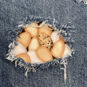 Ripped Designs Denim Patches - Eggs and Chicken Wire Peekaboo Iron on ...