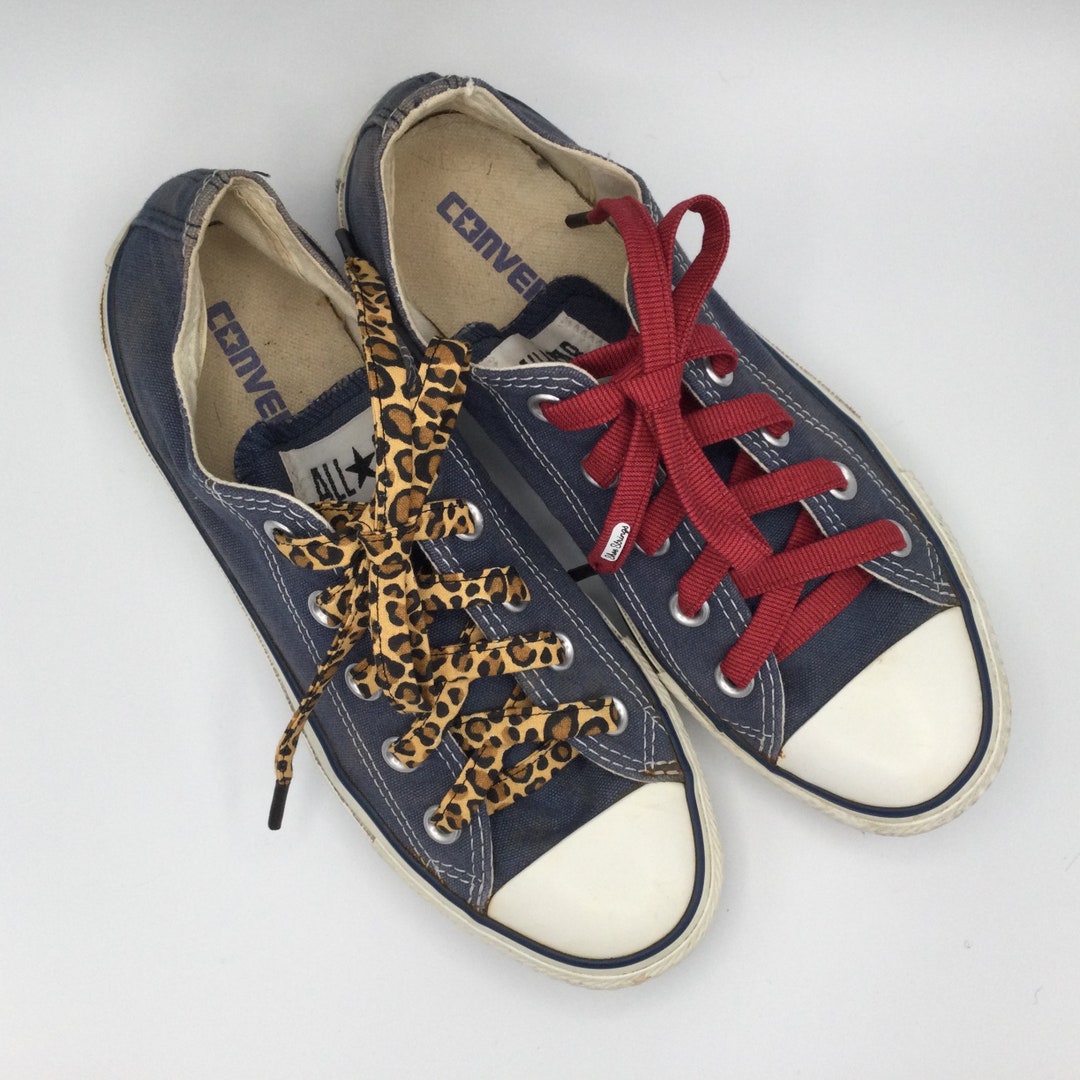 Shoe Strings Odd Strings Laces Lipstick and Leopard Print Cotton ...