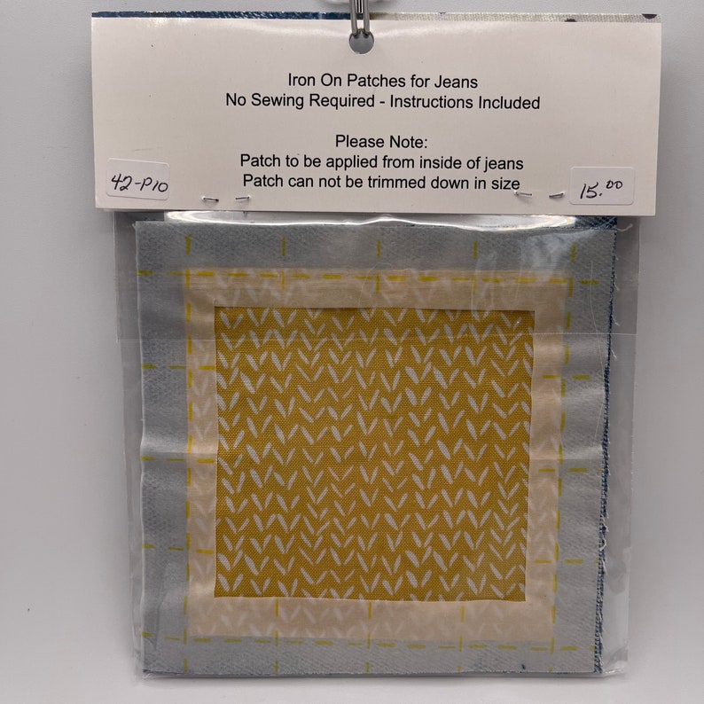 Ripped Designs Denim Patches for Knitters Yellow Balls of - Etsy