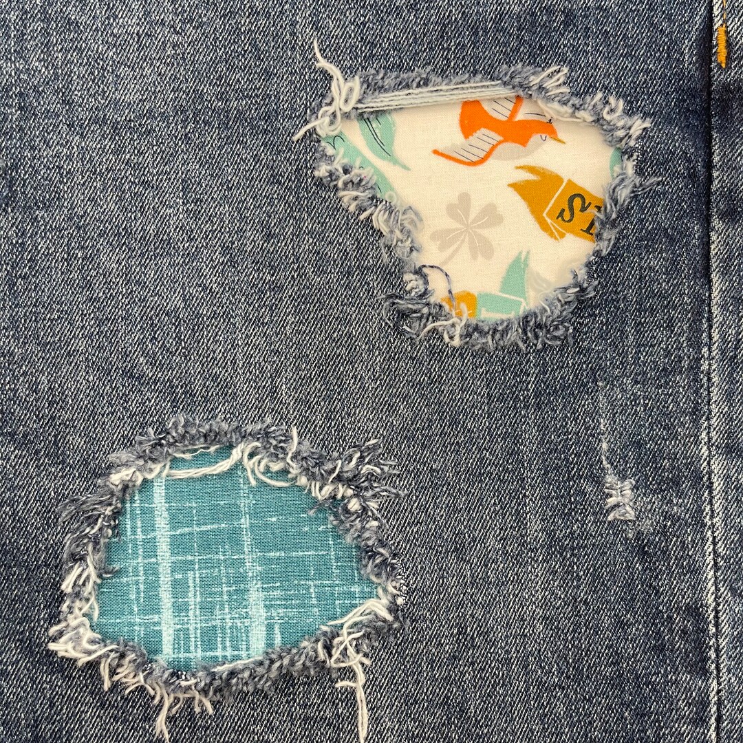 Ripped Designs Denim Patches - Sailor Tattoos Peekaboo Iron on Jeans ...