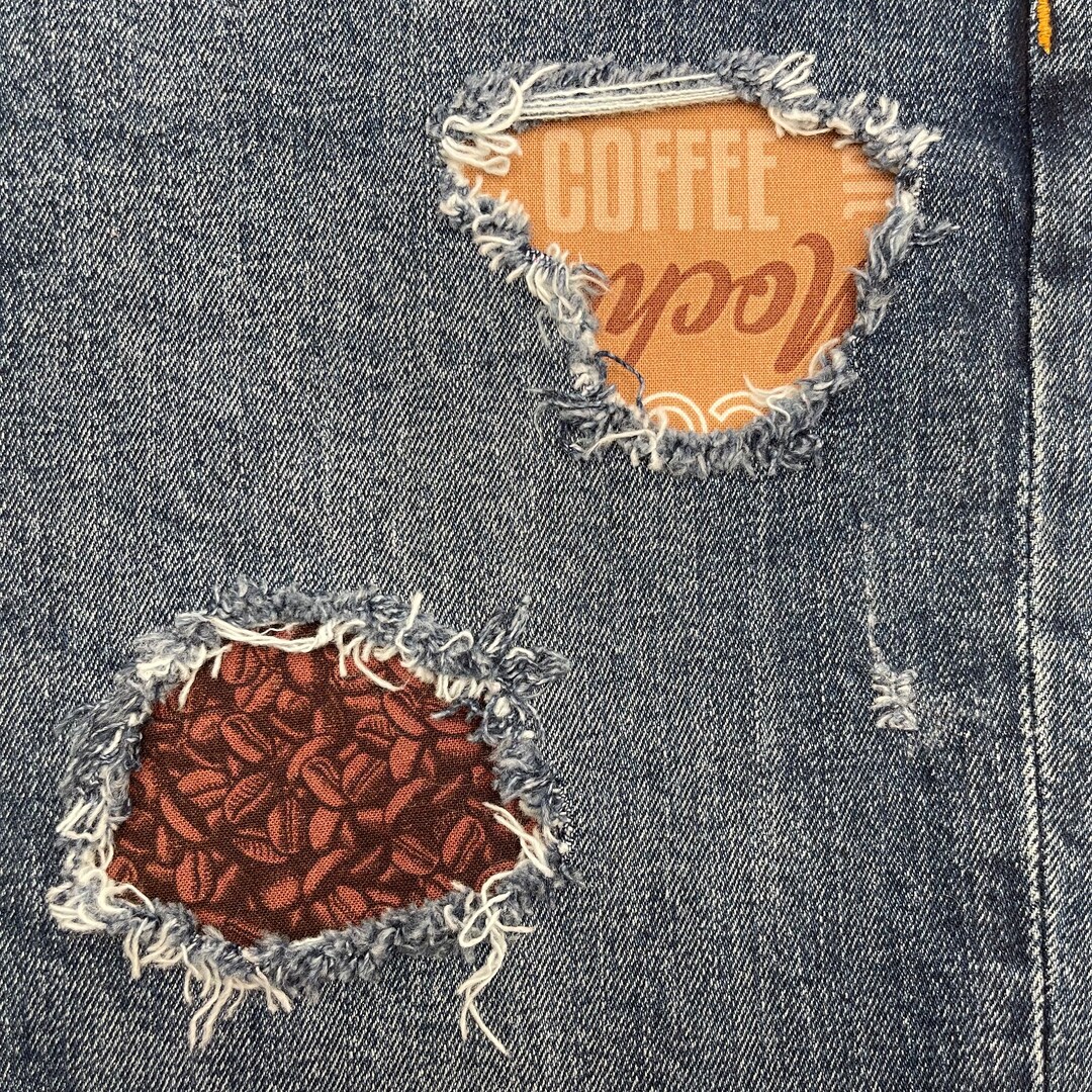 Ripped Designs Denim Patches - Coffee Beans and Expresso Jeans Patch ...