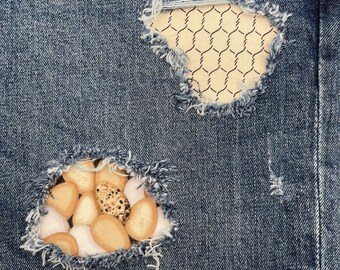 Ripped Designs Denim Patches Paisley and Teal Peekaboo Iron on Jeans ...