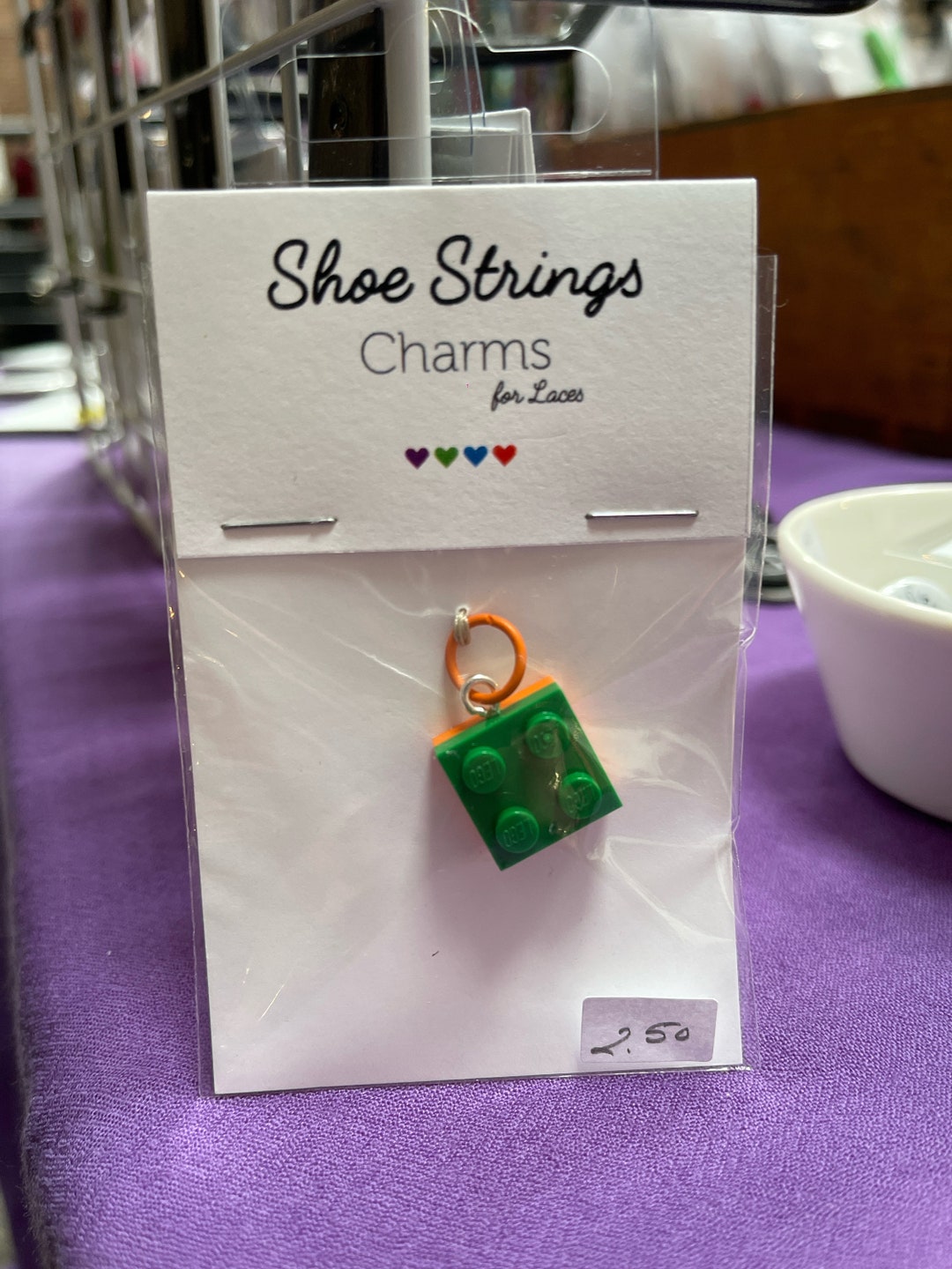 Orange and Green Two by Two Shoelace Lego Charm - Etsy