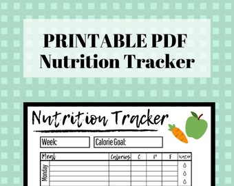 Printable Food Tracking Sheet Healthy Eating Daily Calorie Fat ...