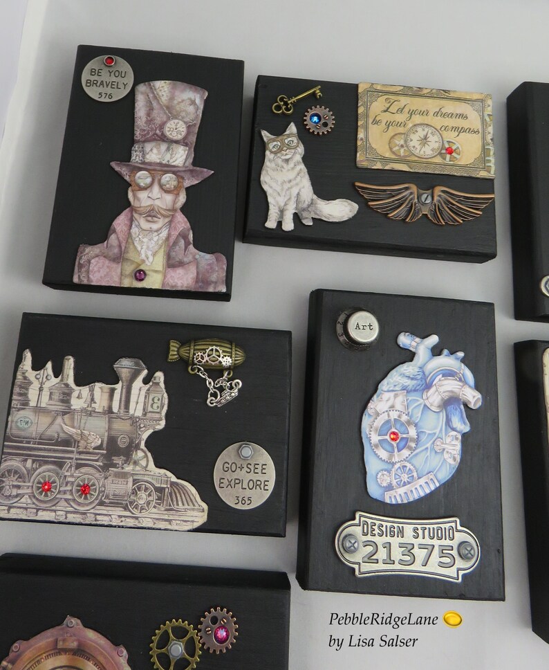 Steampunk Wood Block, Future Awaits Those With Courage to Create, Eye ...