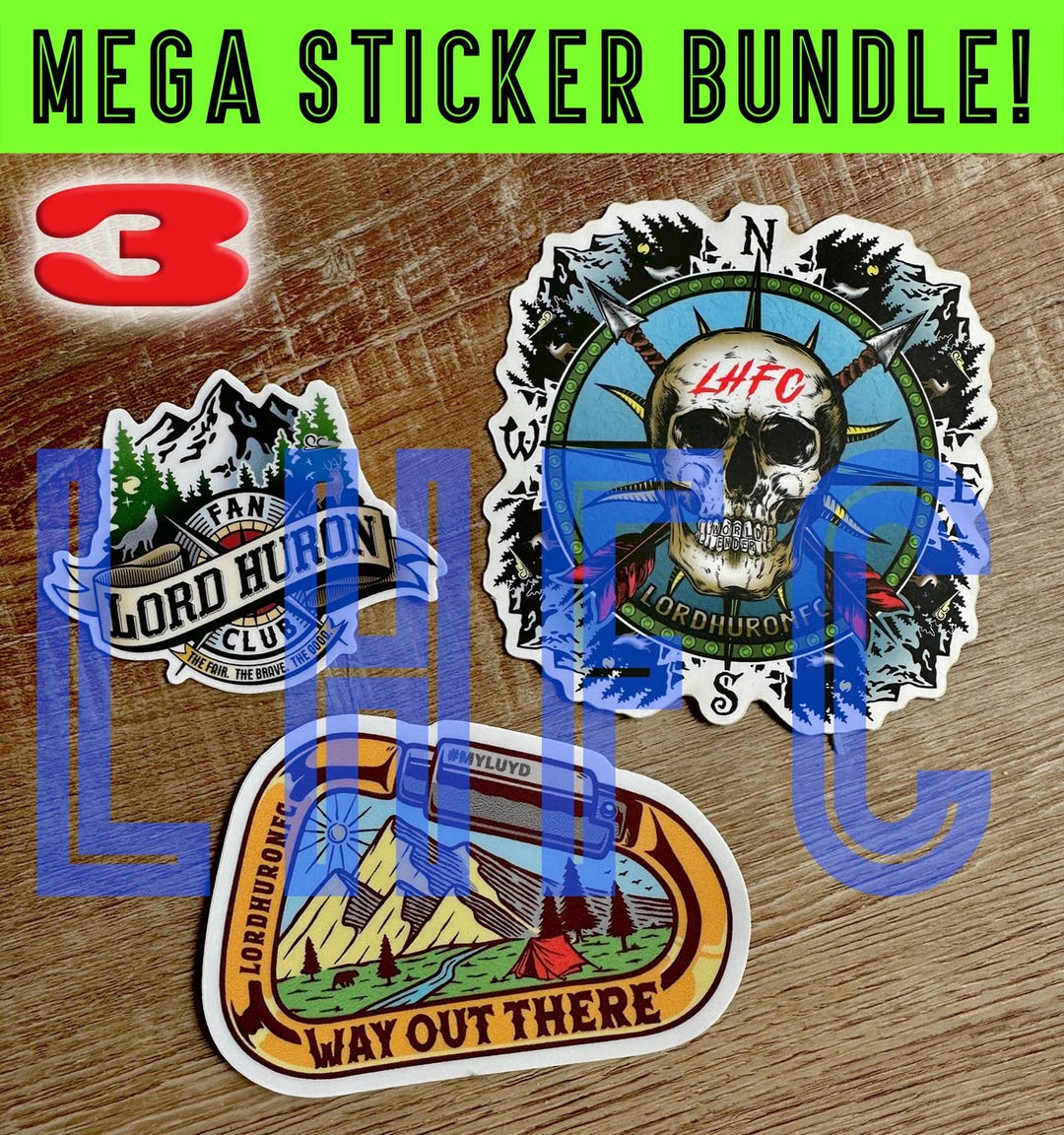 LHFC Lord Huron Fan Club Merch STICKER THREE 3 Pack Vinyl, Decal ...