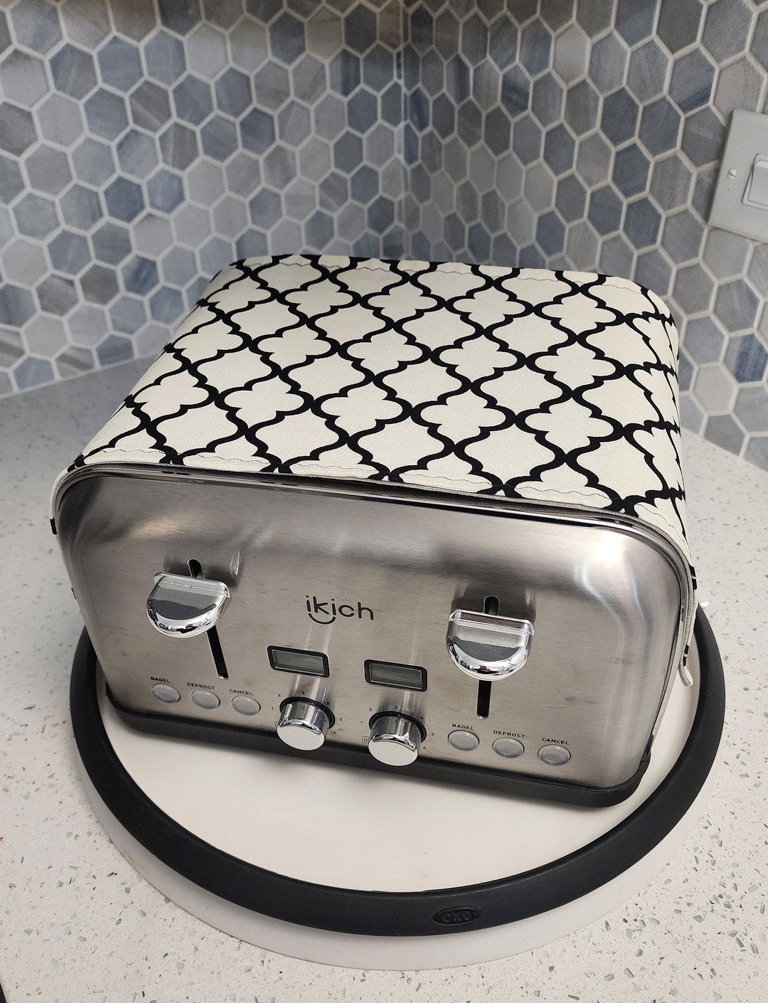 Magnetic Toaster Cover: Quatrefoil Print, 4-slice Cotton Duck - Etsy