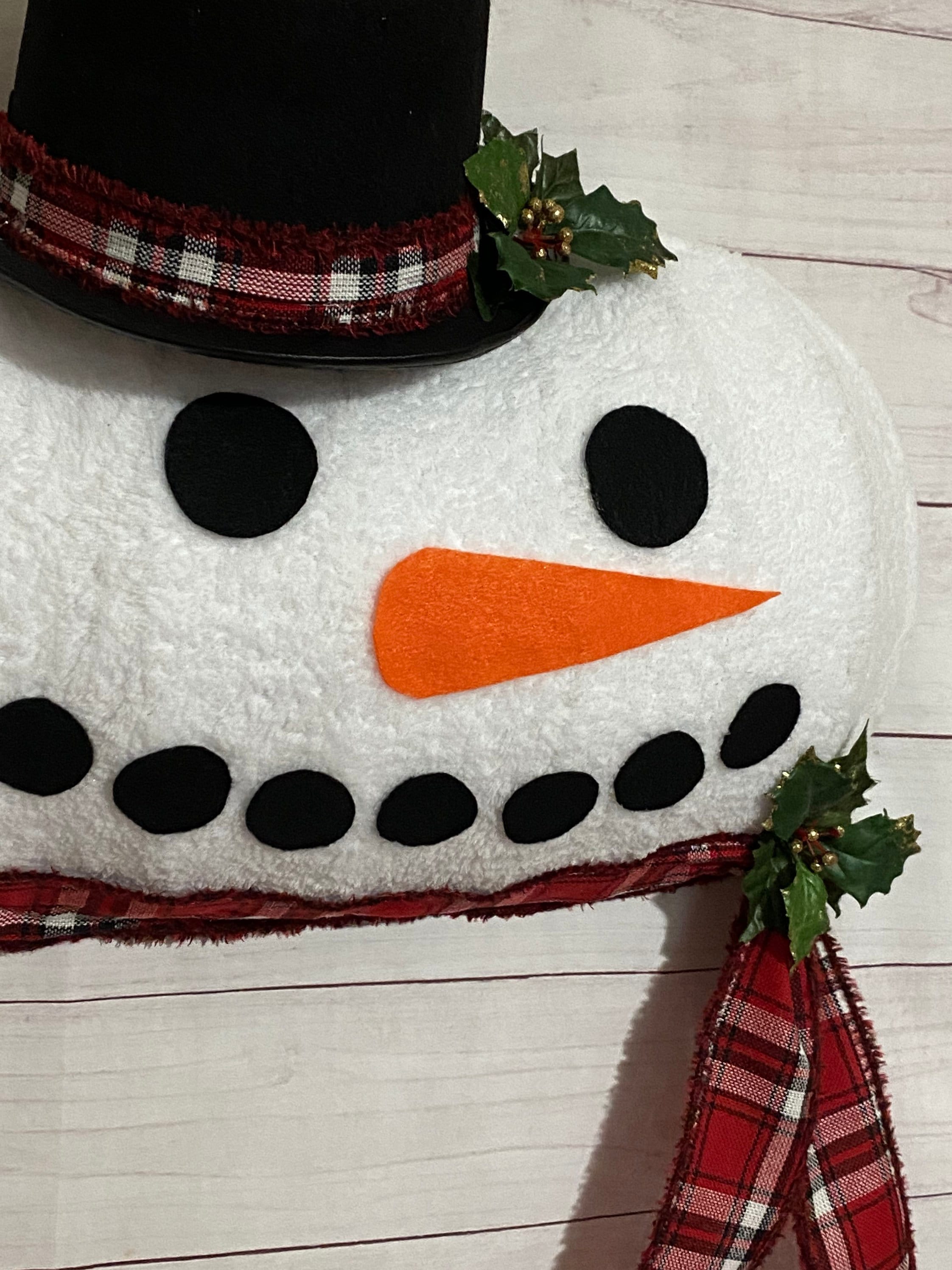 Snowman Wreath, DT Snowman Wreath, Snowman Door Decor - Etsy