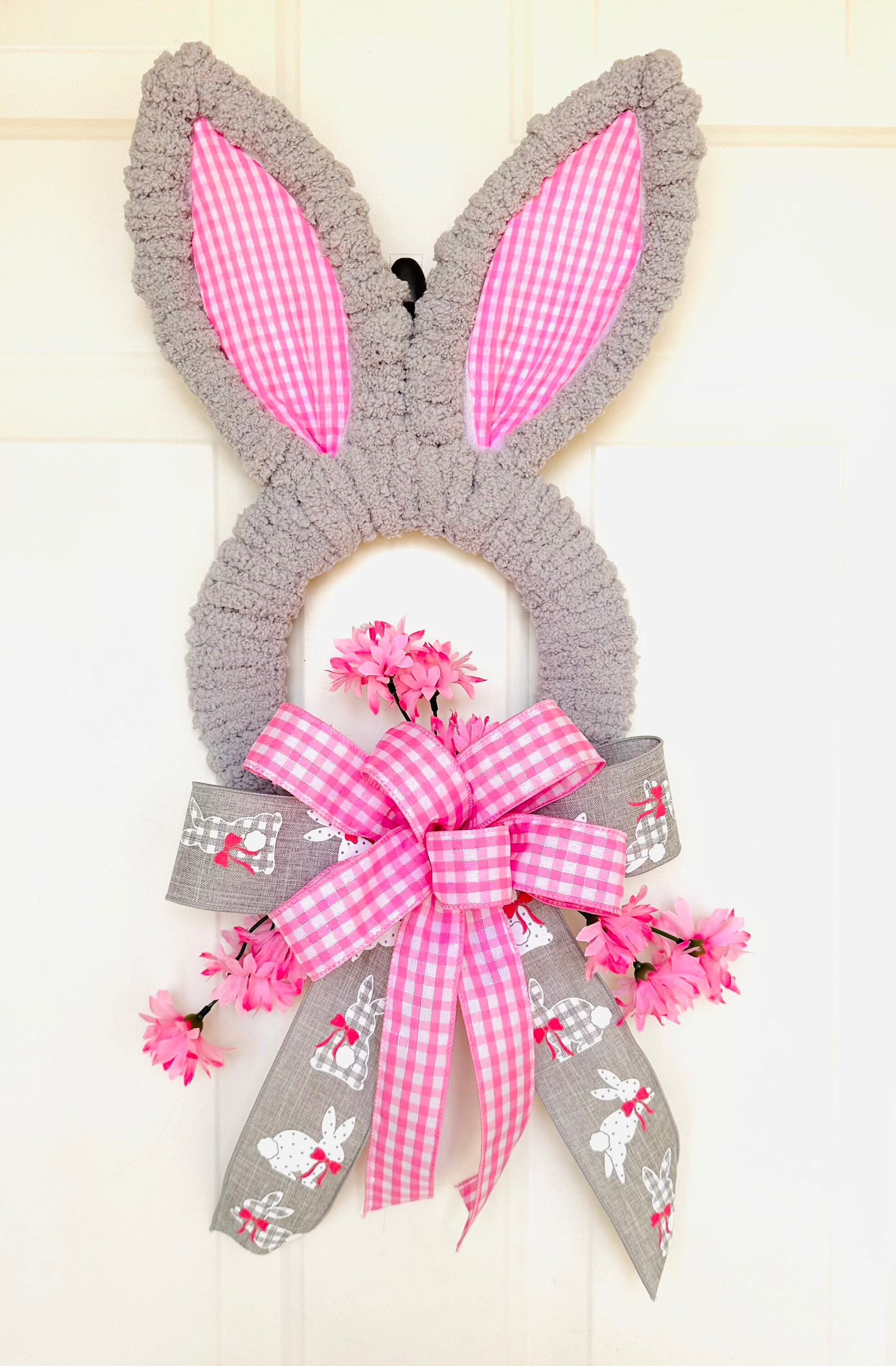 Easter Bunny Door Hanger, Easter Door Hanger, Bunny Door Decor, Easter ...