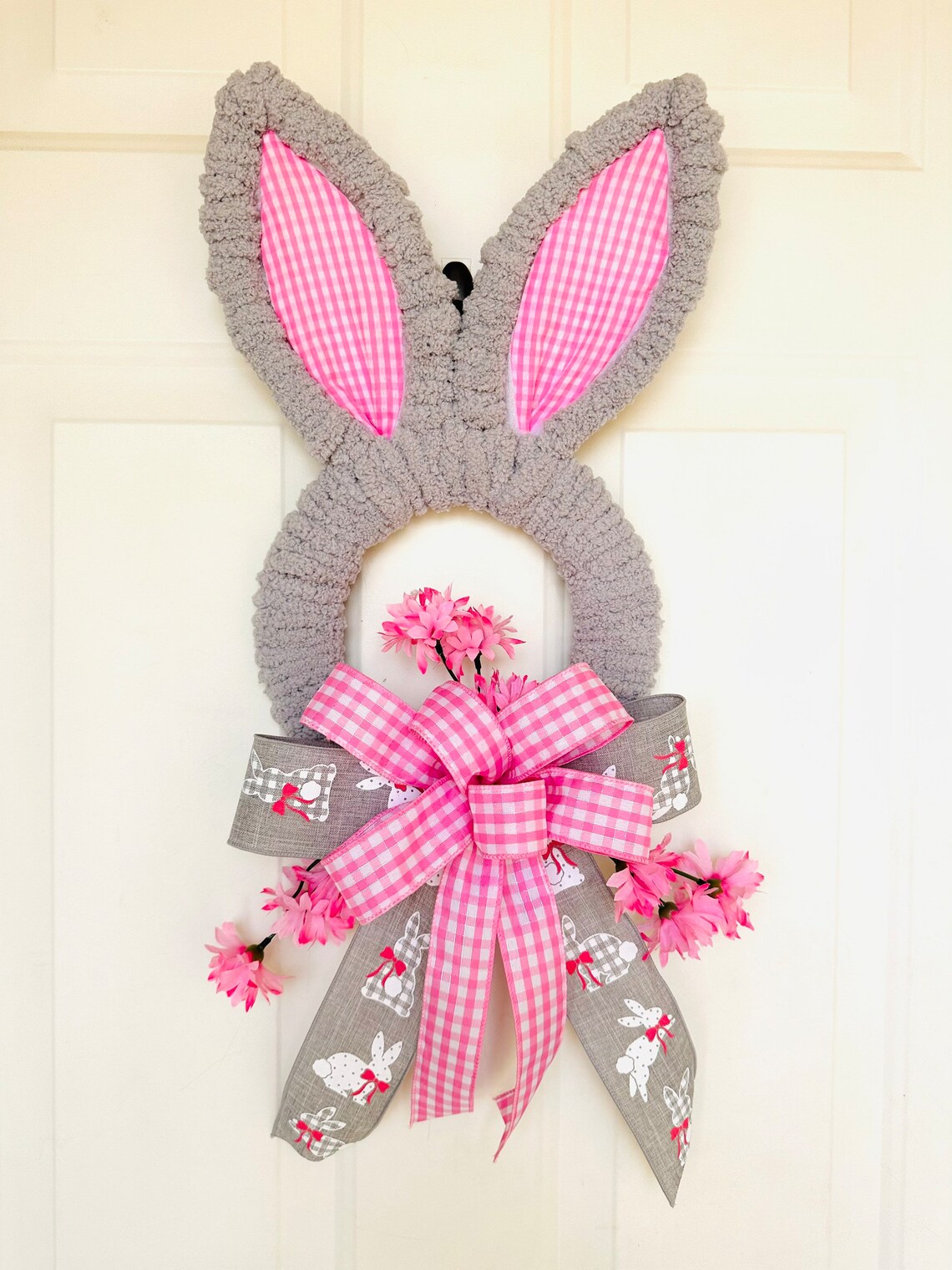 Easter Bunny Door Hanger, Easter Door Hanger, Bunny Door Decor, Easter ...