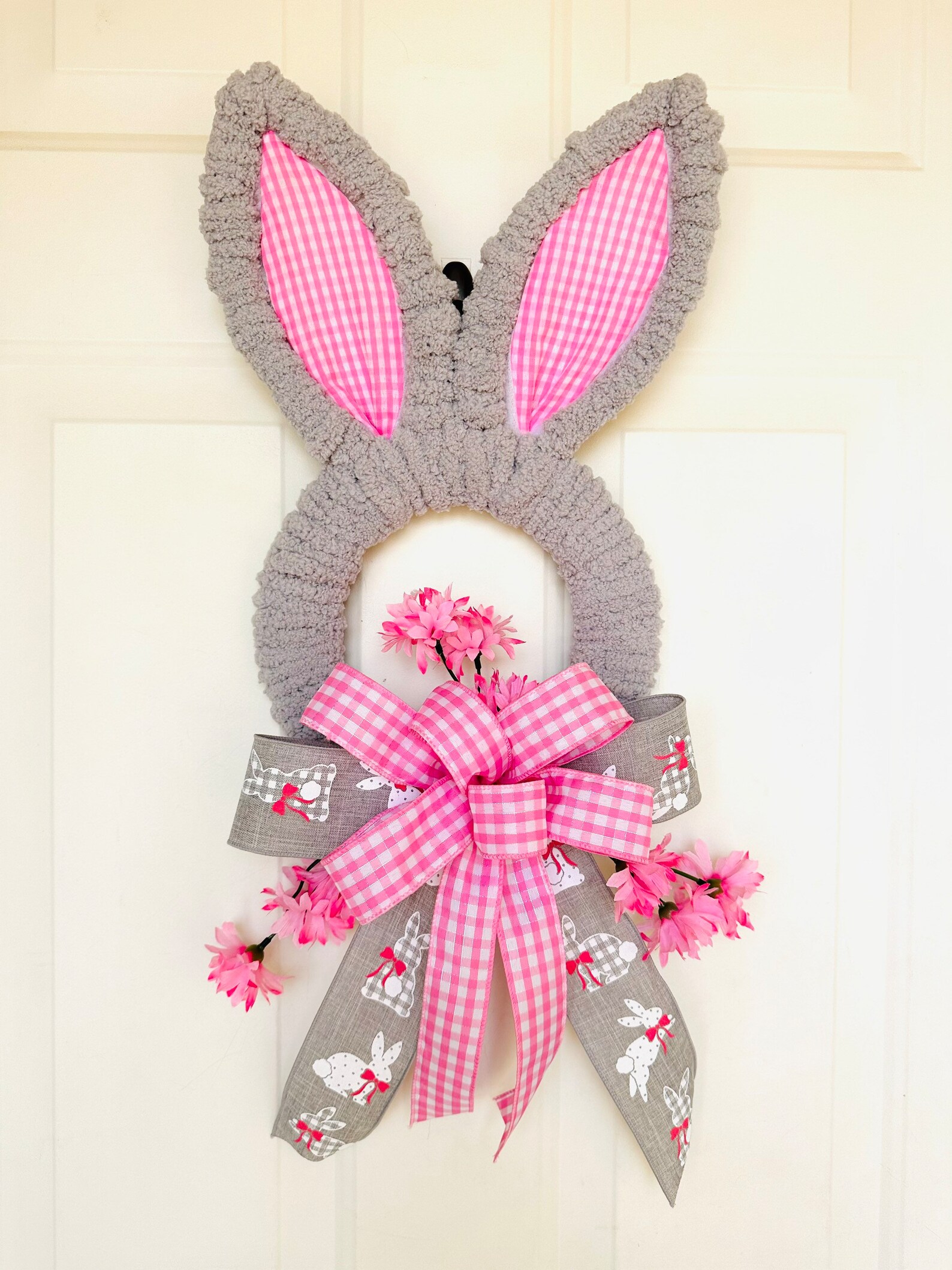 Easter Bunny Door Hanger, Easter Door Hanger, Bunny Door Decor, Easter ...