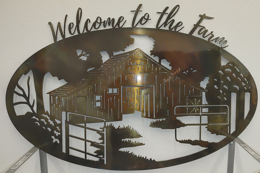 Metal Welcome to the Farm Sign - Etsy