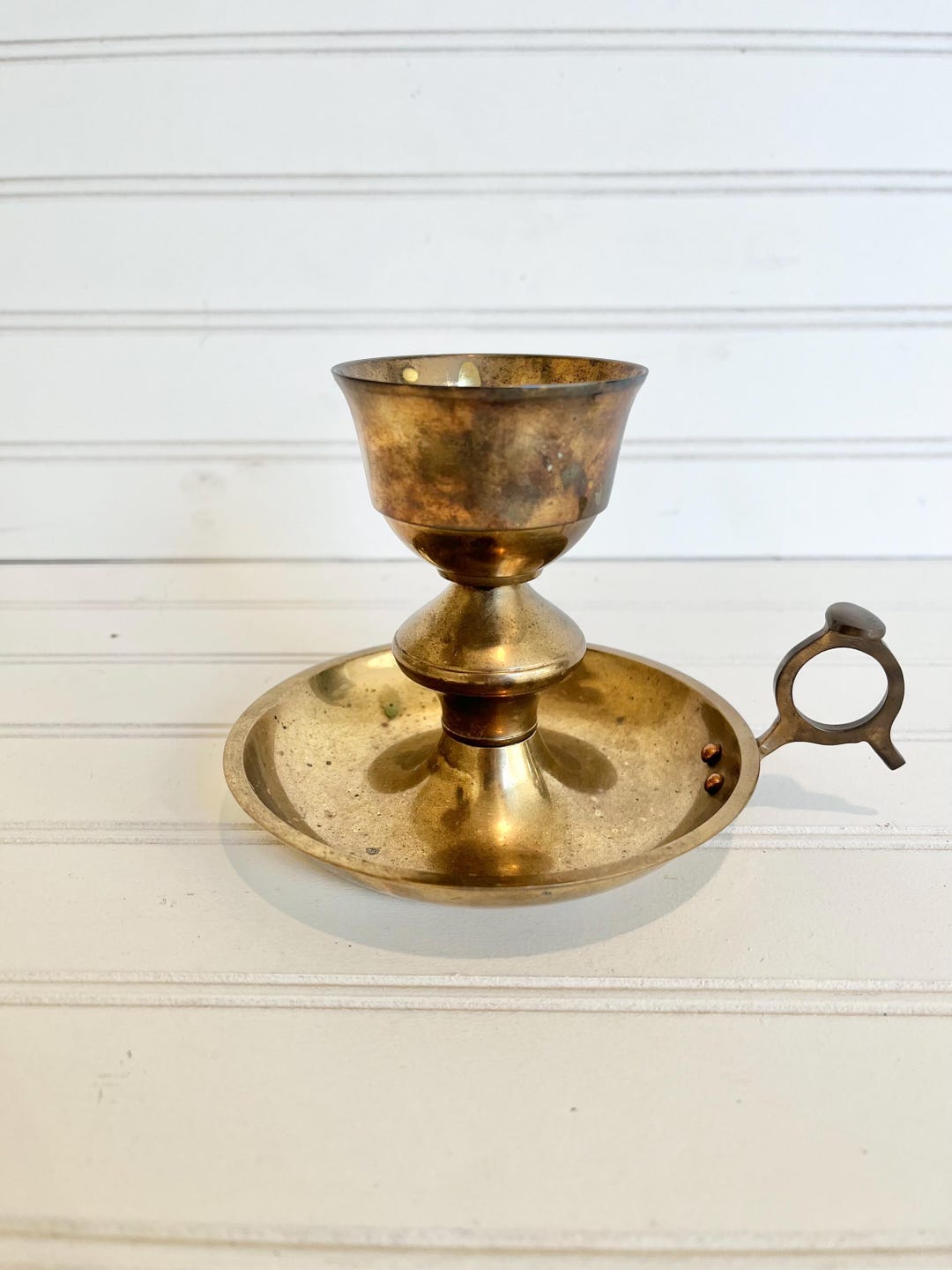 Vintage Brass Finger Loop Chamber Stick Candle Holder - Etsy