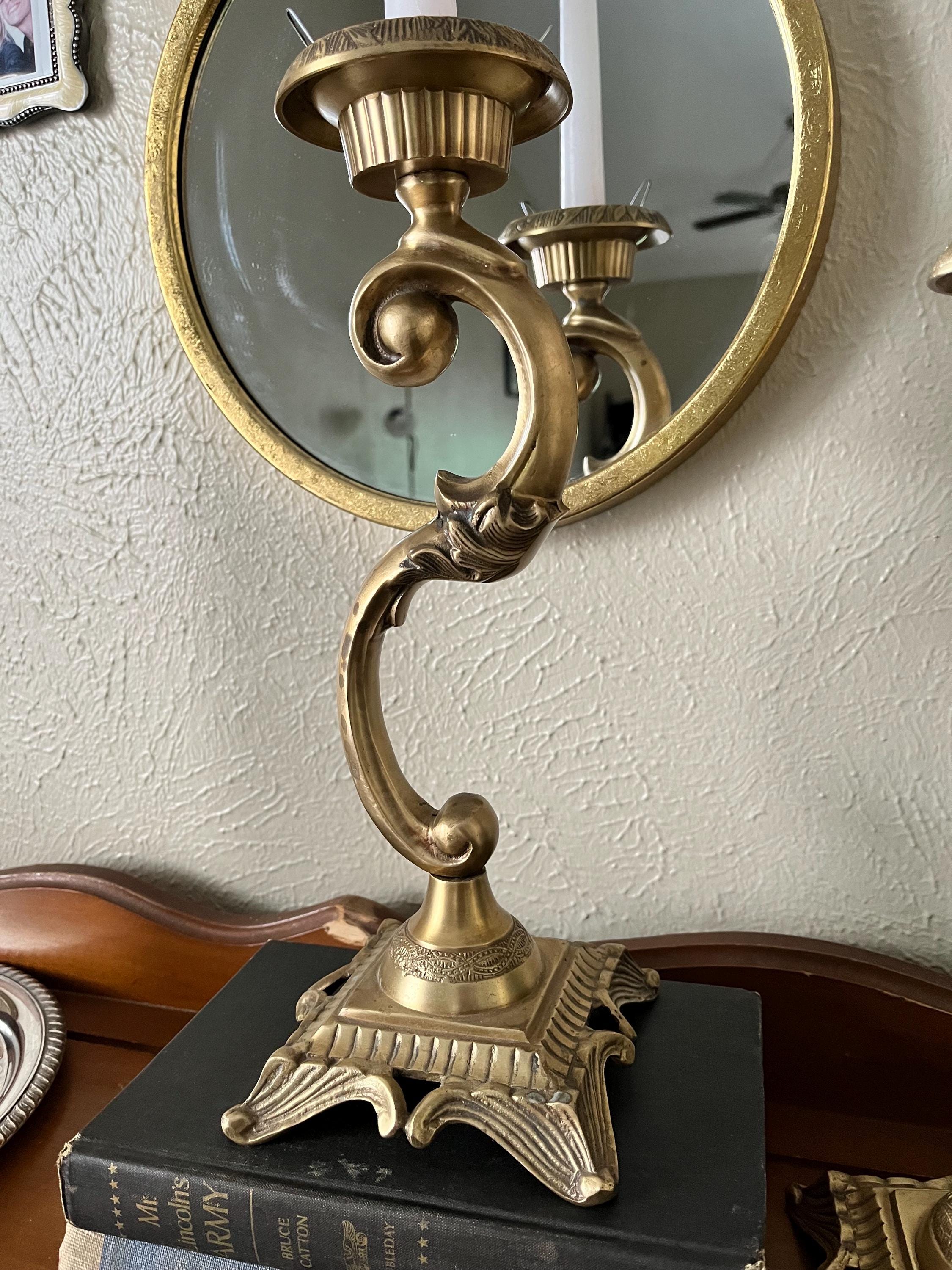 Vintage Large Brass Candlestick Holders 13 Set of 2 - Etsy