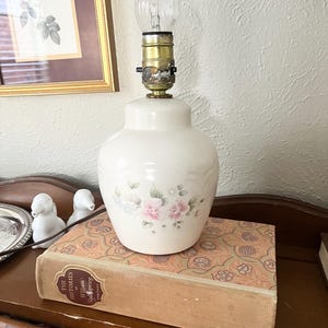 Vintage Pfaltzgraff Stoneware Lamp Pink Tea Roses Pattern - Etsy