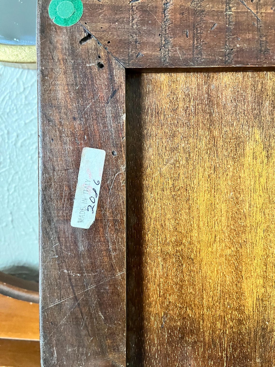 ANTIQUE Italian Thick Wooden Frame With Brass Corner Details - Etsy