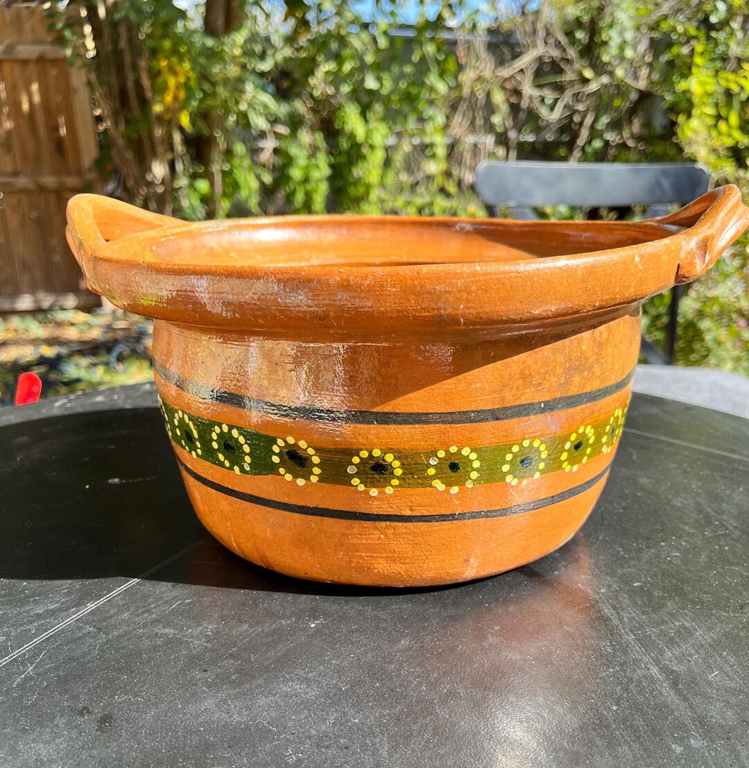 Handmade Mexican Red Clay Pots and Bowls | Traditional Mexican Cazuela ...