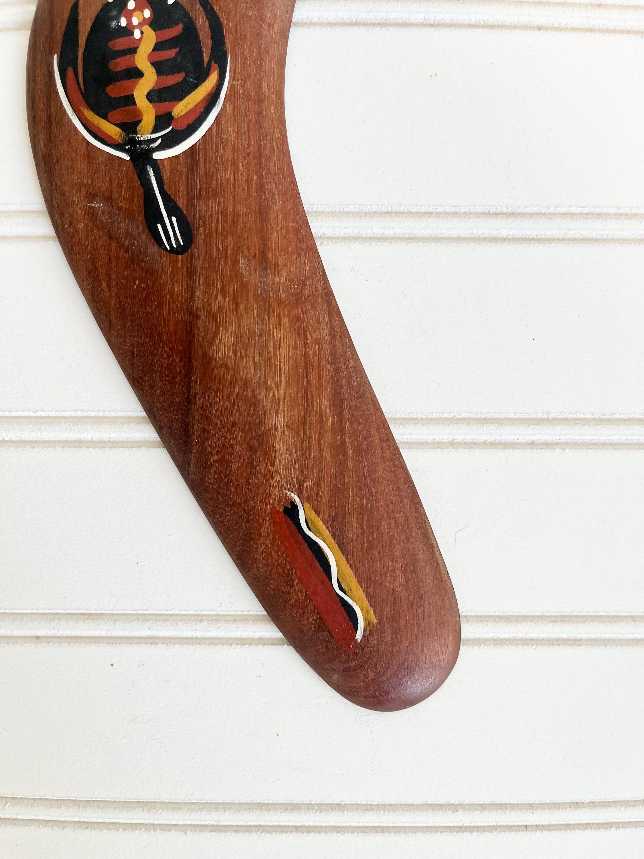 Aboriginal Australian Boomerang - Hand Painted Boomerang Made From ...