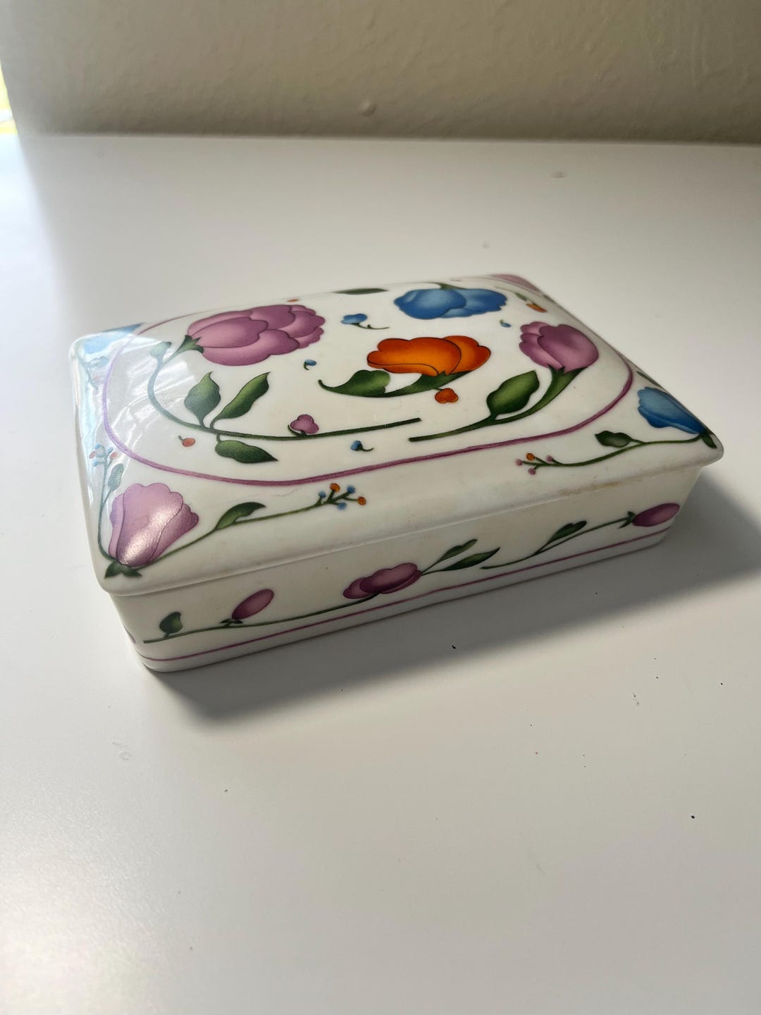 Ceramic Card Deck Box, Horchow Collection Trinket Box, His and Hers ...