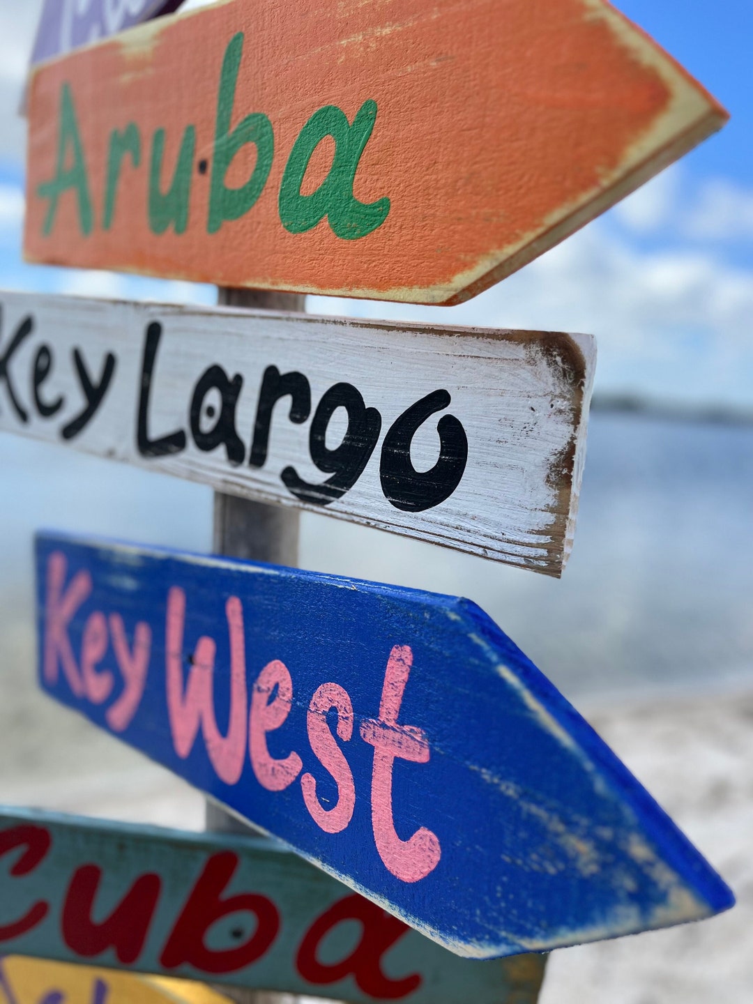 1 Single Directional Sign . Beach Signs . Tiki Signs . Custom ...