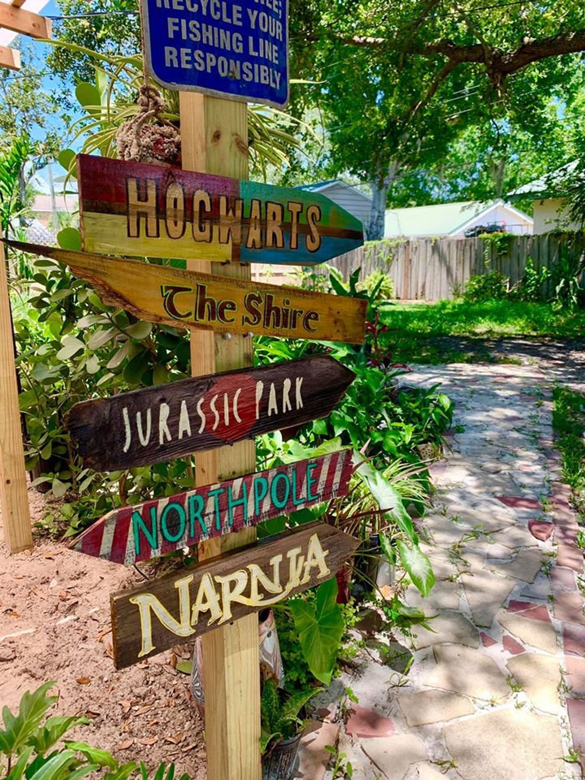 Set of 10 Custom Directional Tiki Sign Decor.goes Great as - Etsy