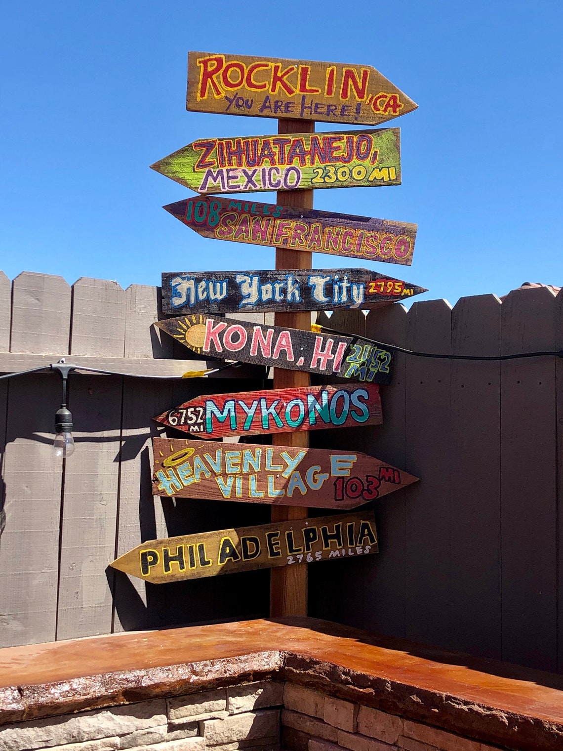Set of 20 Rustic Wooden Beach Directional Signs | Coastal Outdoor Yard ...