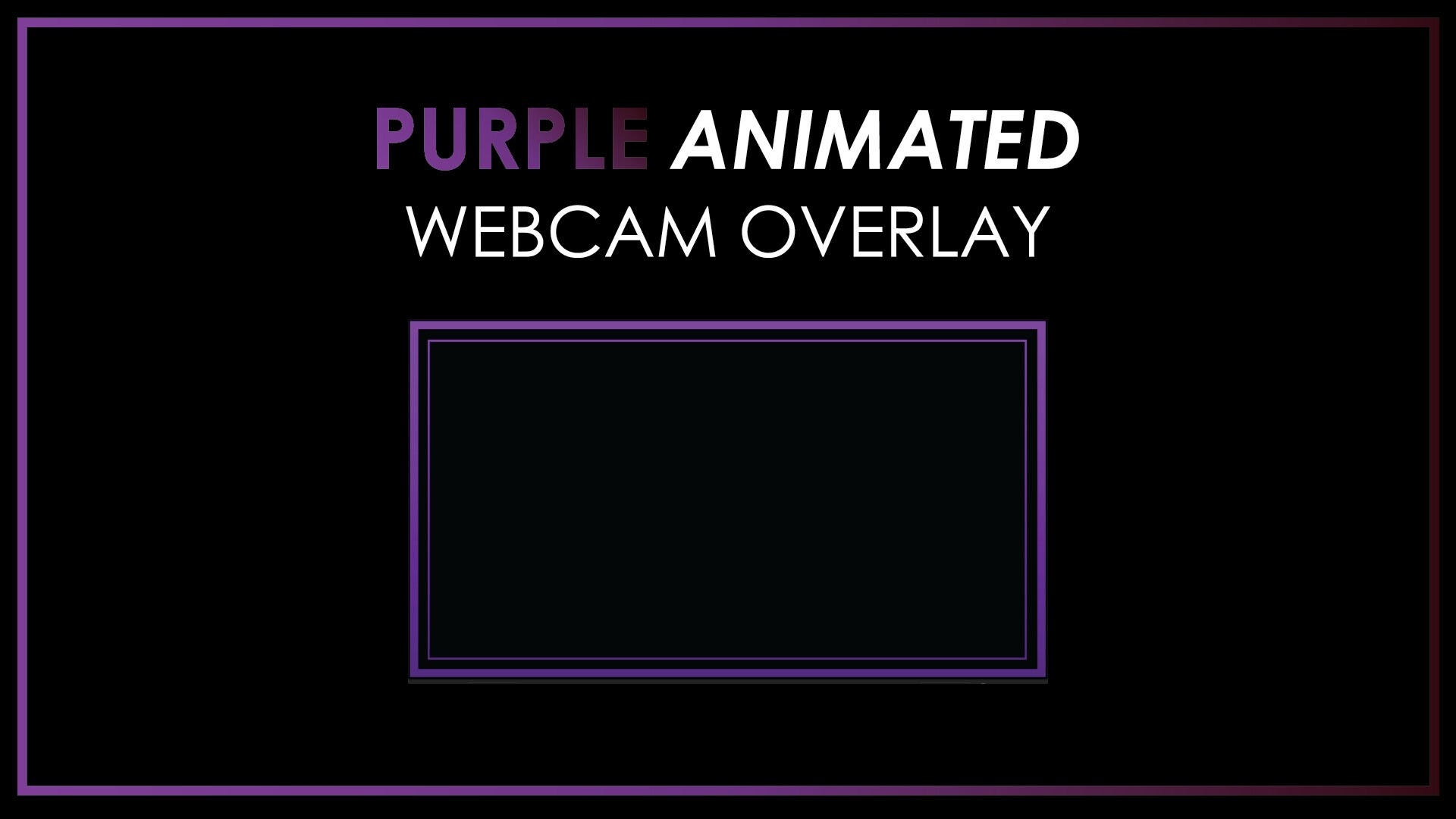 ANIMATED Purple Camera Webcam Overlay Spectrum Full bundle | Etsy