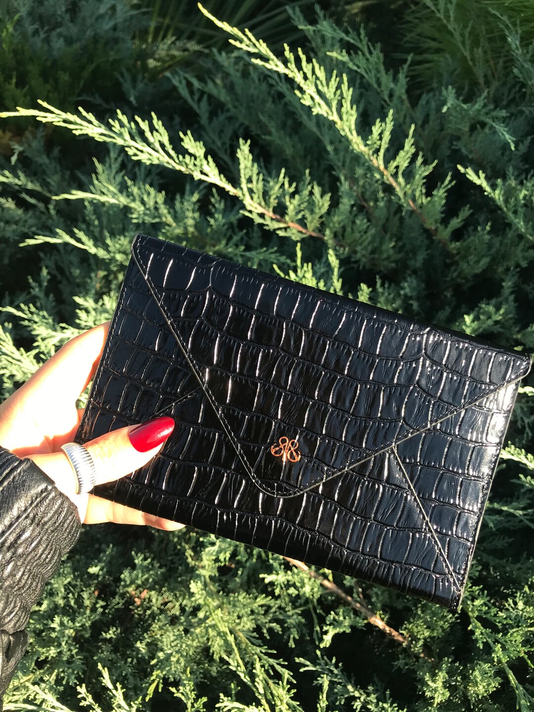 Hand Crafted Envelope Wallet,womens Credit Card Wallet, Monogram ...